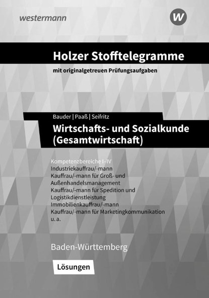 Holzer Stofftelegramme Baden-Württemberg - Wirtschafts- und Sozialkunde ...