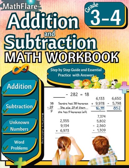 Addition and Subtraction Math Workbook 3rd and 4th Grade - Mathflare ...