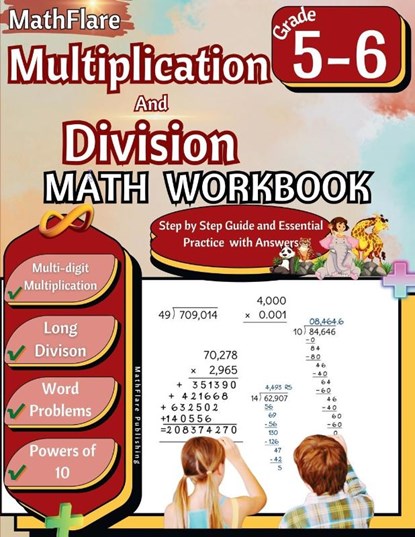 Multiplication and Division Math Workbook 5th and 6th Grade - Mathflare ...