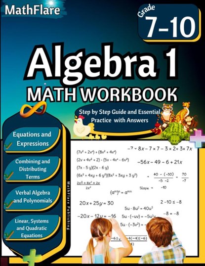 Algebra 1 Workbook 7th to 10th Grade - Mathflare Publishing | Libris
